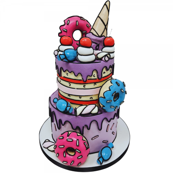 COMIC 2 TIER | Wedding, Birthday & Party Cakes