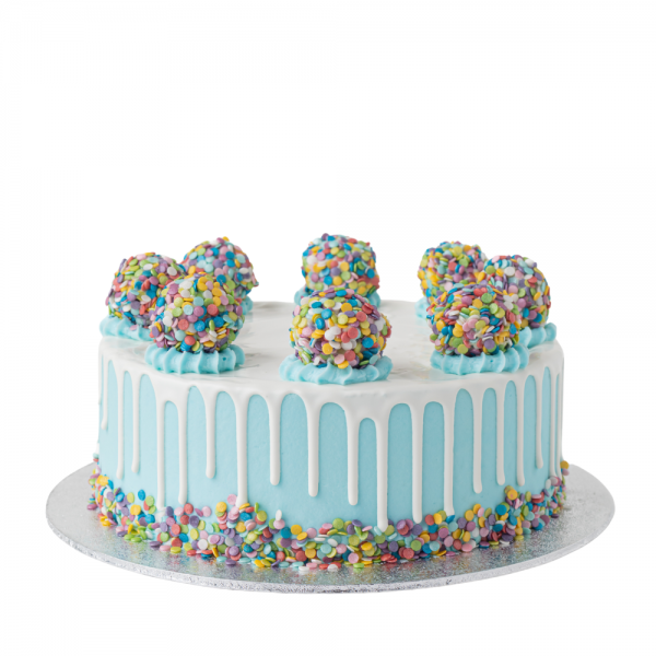 BLUE CONFETTI | Wedding, Birthday & Party Cakes
